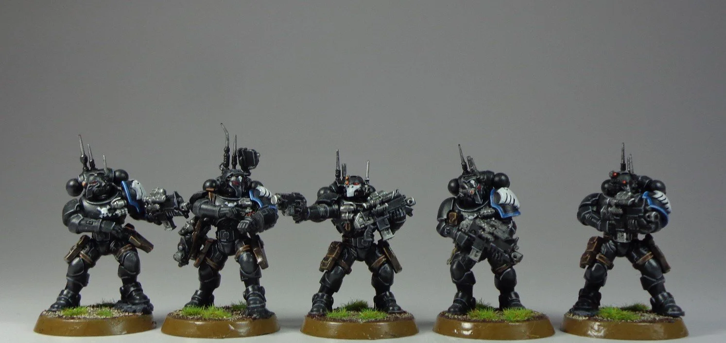 Painted Some Raven Guard Space Marines for 40k — Paintedfigs Miniature ...