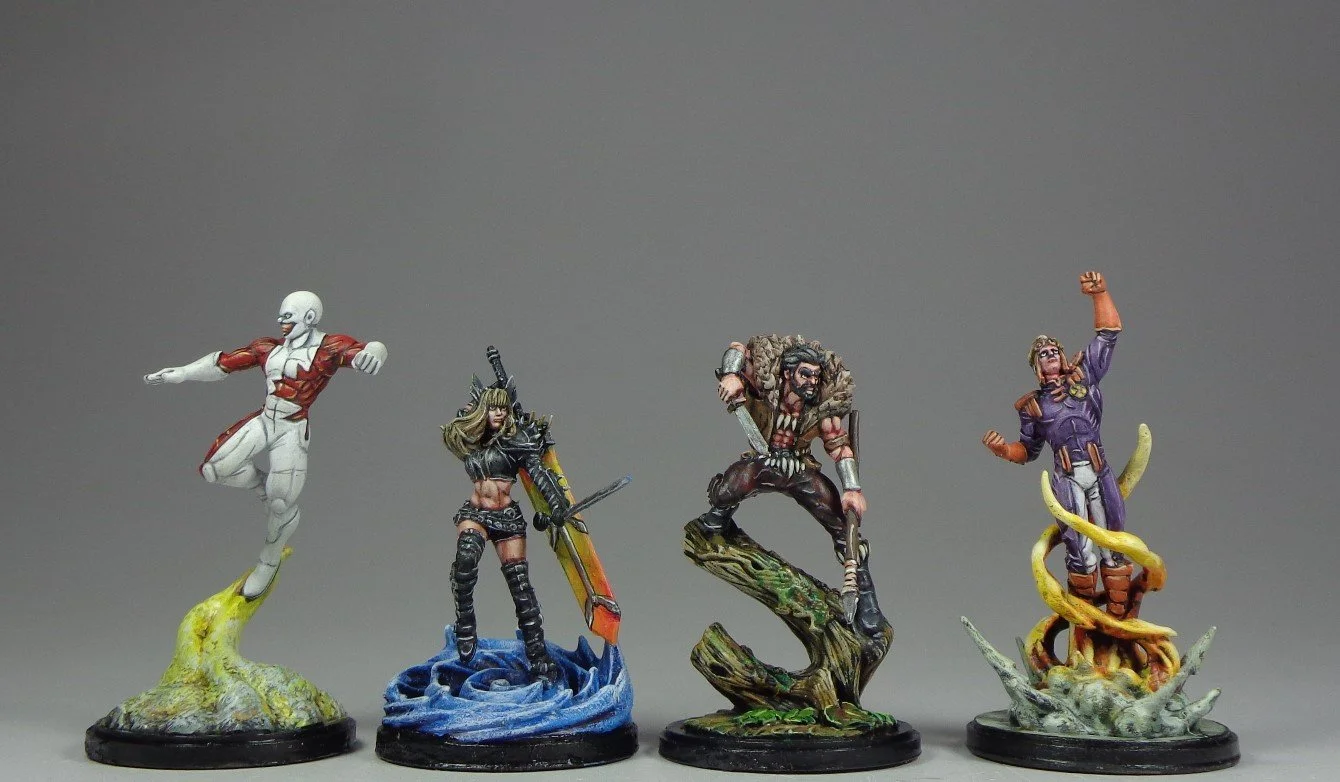 Some 3d Printed Marvel Superhero Miniatures — Paintedfigs Miniature ...