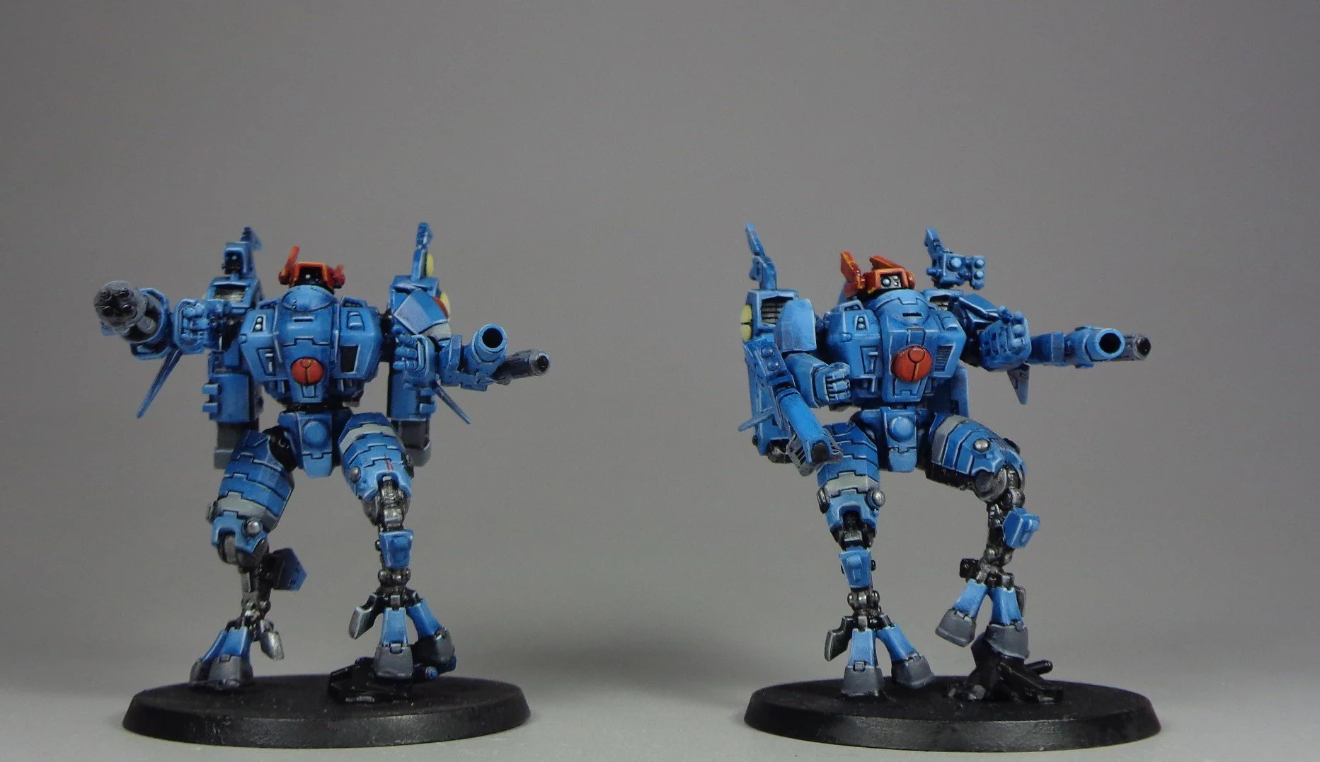 Some Blue and Red Tau with Cork Basing — Paintedfigs Miniature Painting ...