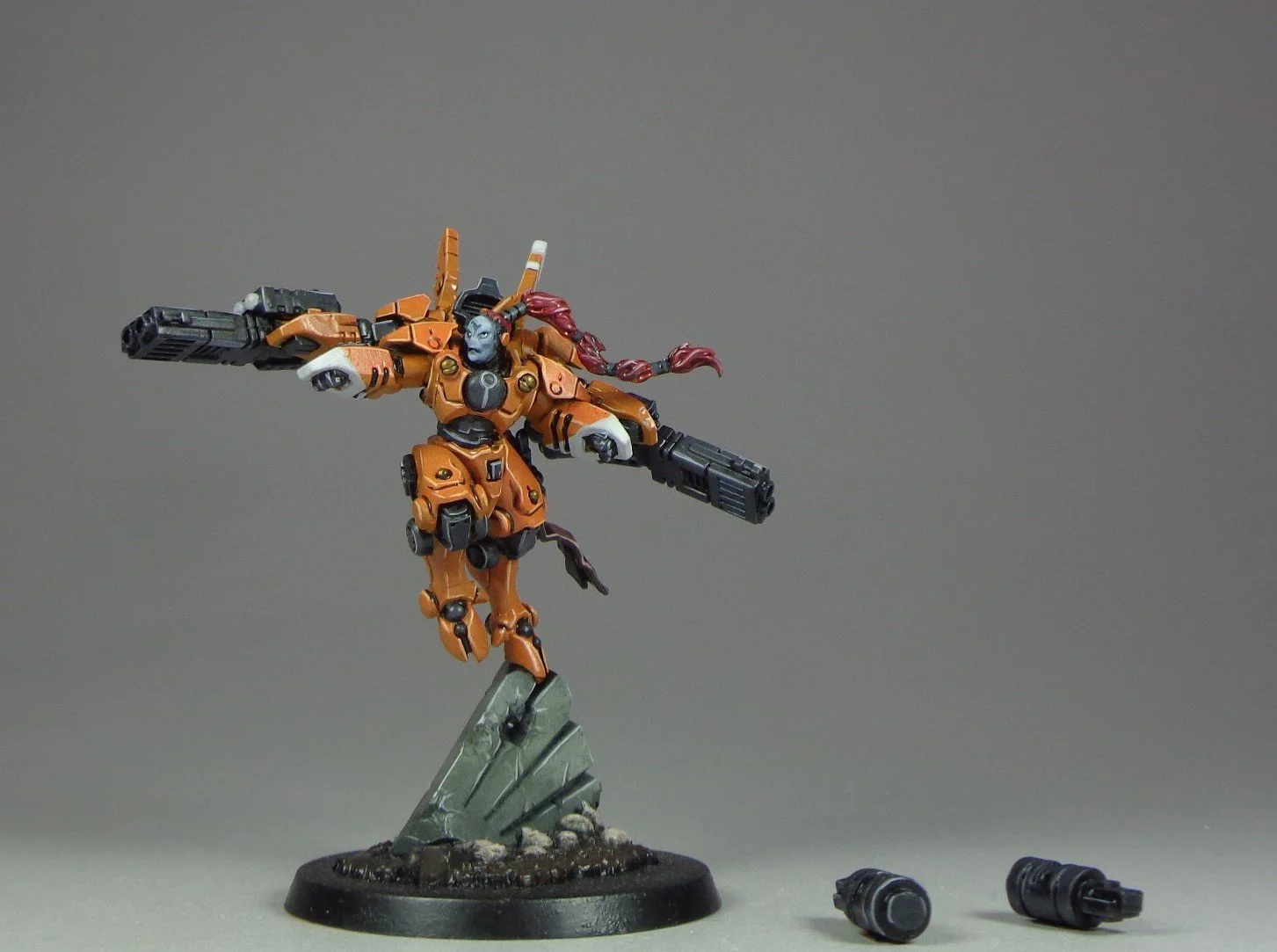 Some Blue and Red Tau with Cork Basing — Paintedfigs Miniature Painting ...