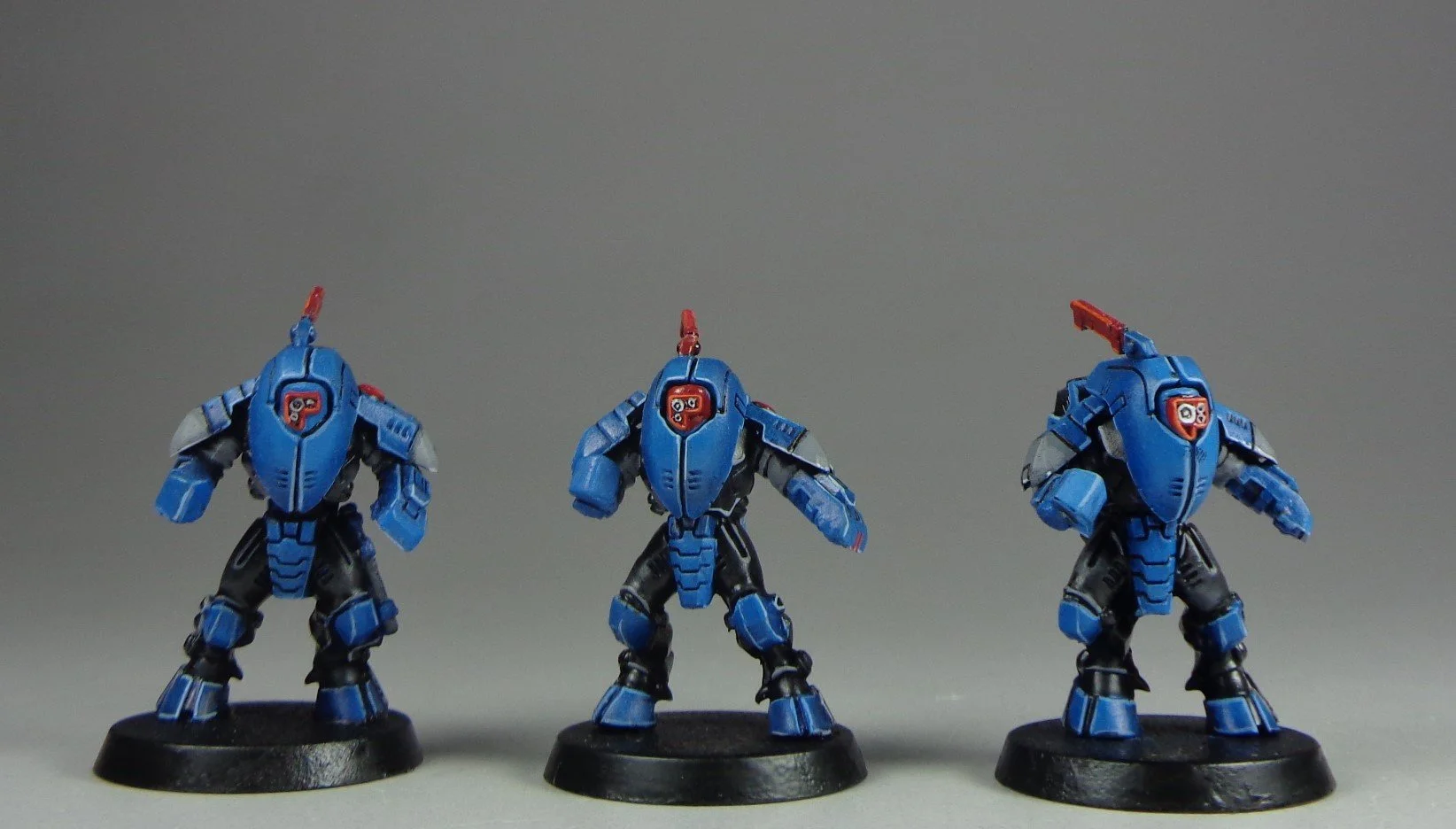 Some Blue and Red Tau with Cork Basing — Paintedfigs Miniature Painting ...