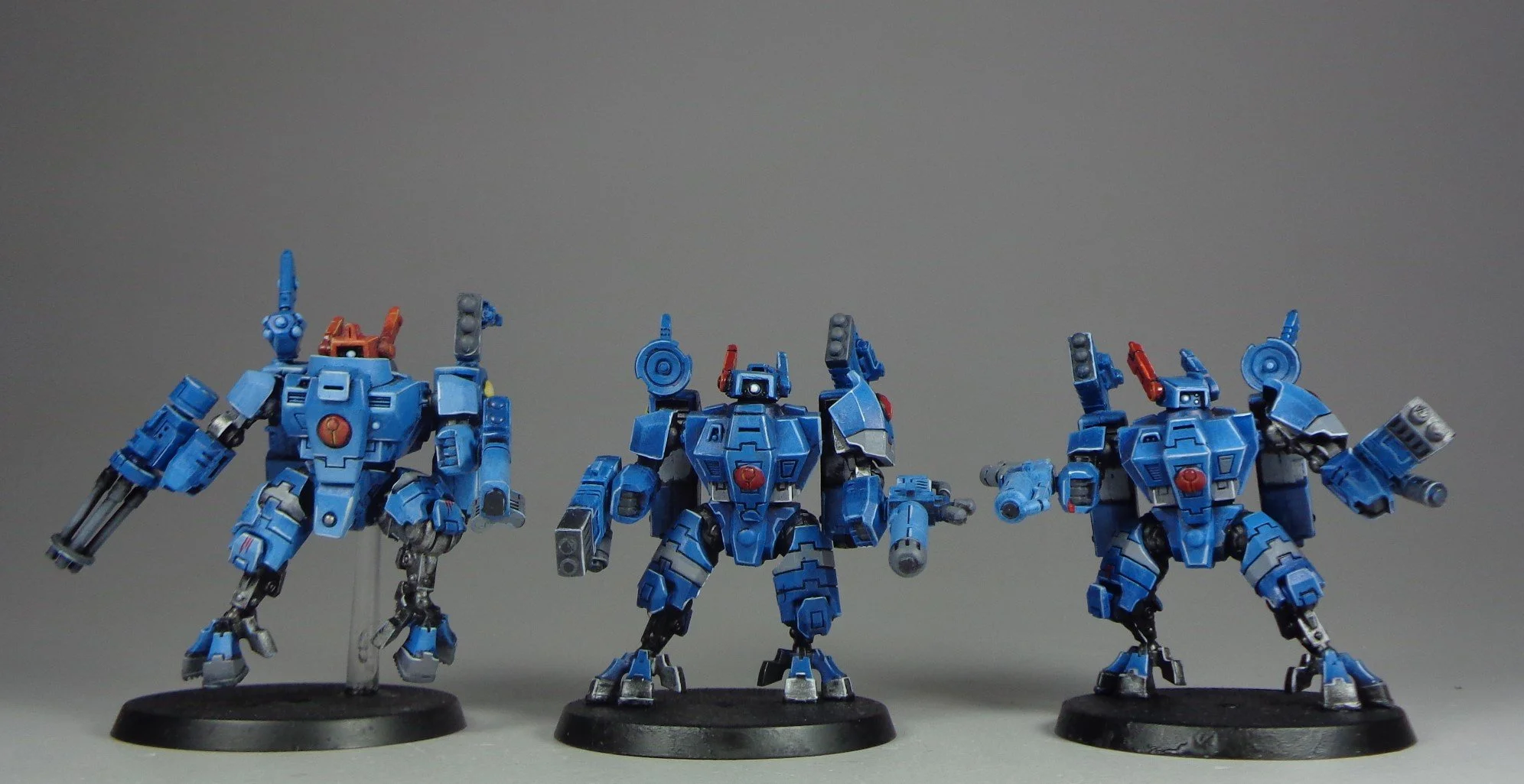 Some Blue and Red Tau with Cork Basing — Paintedfigs Miniature Painting ...
