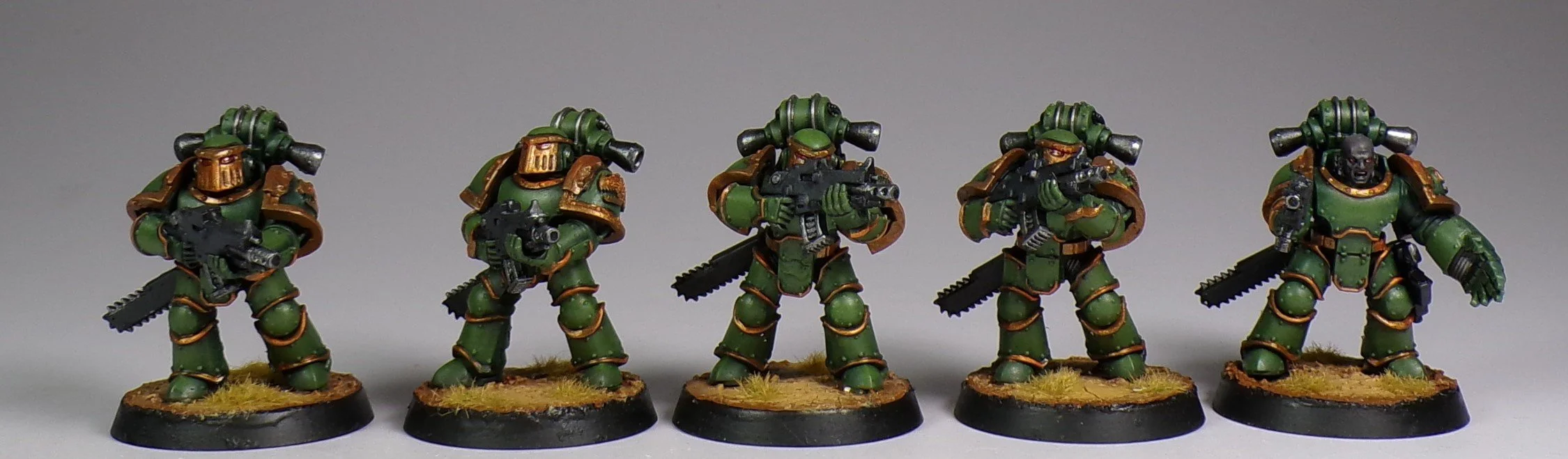 Some Heresy-Era Salamander Space Marines — Paintedfigs Miniature ...
