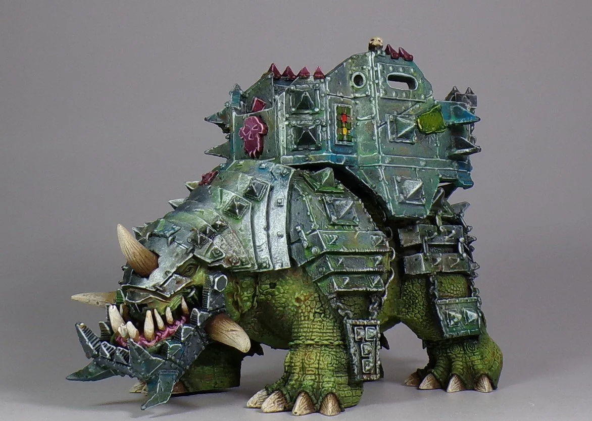 Painting Space Ork Forgeworld Squiggoths! — Paintedfigs Miniature ...