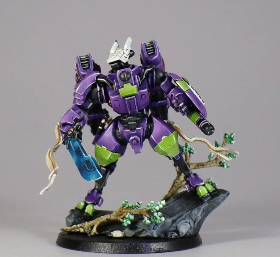 Neon Genesis-Inspired Tau Armor — Paintedfigs Miniature Painting Service