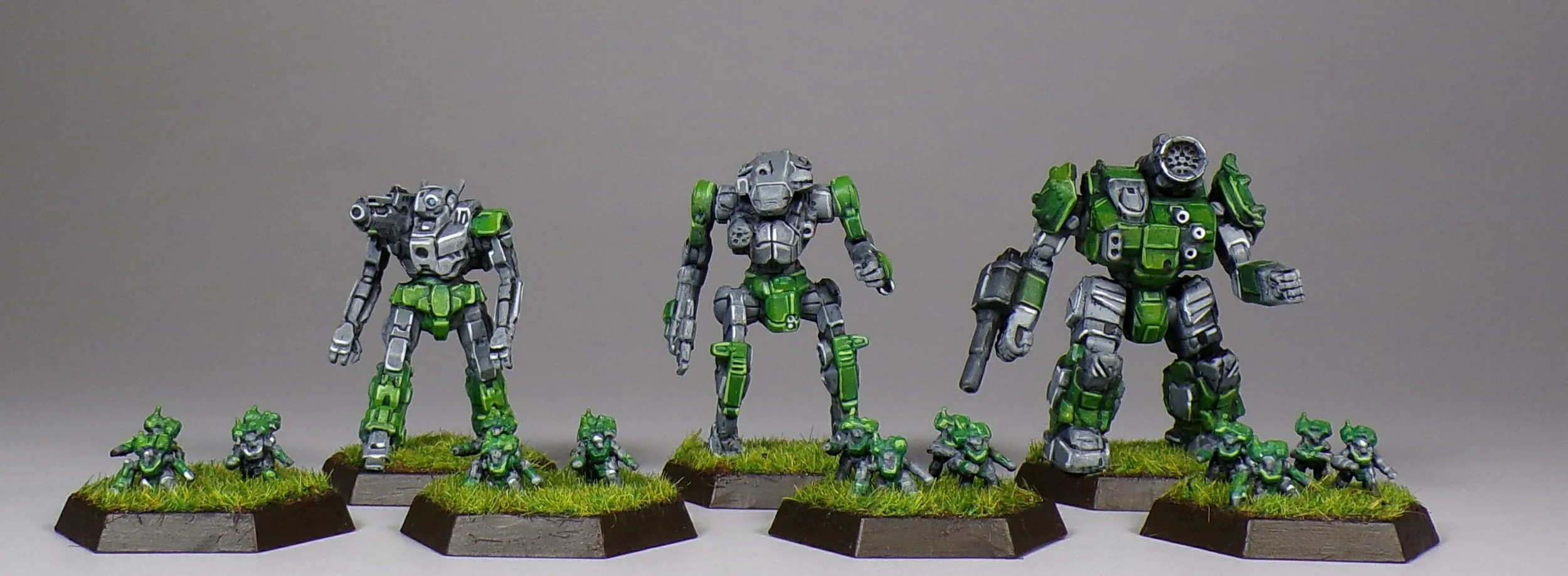 Battletech: Minis painted up in the Eridani Light Horse faction colors ...