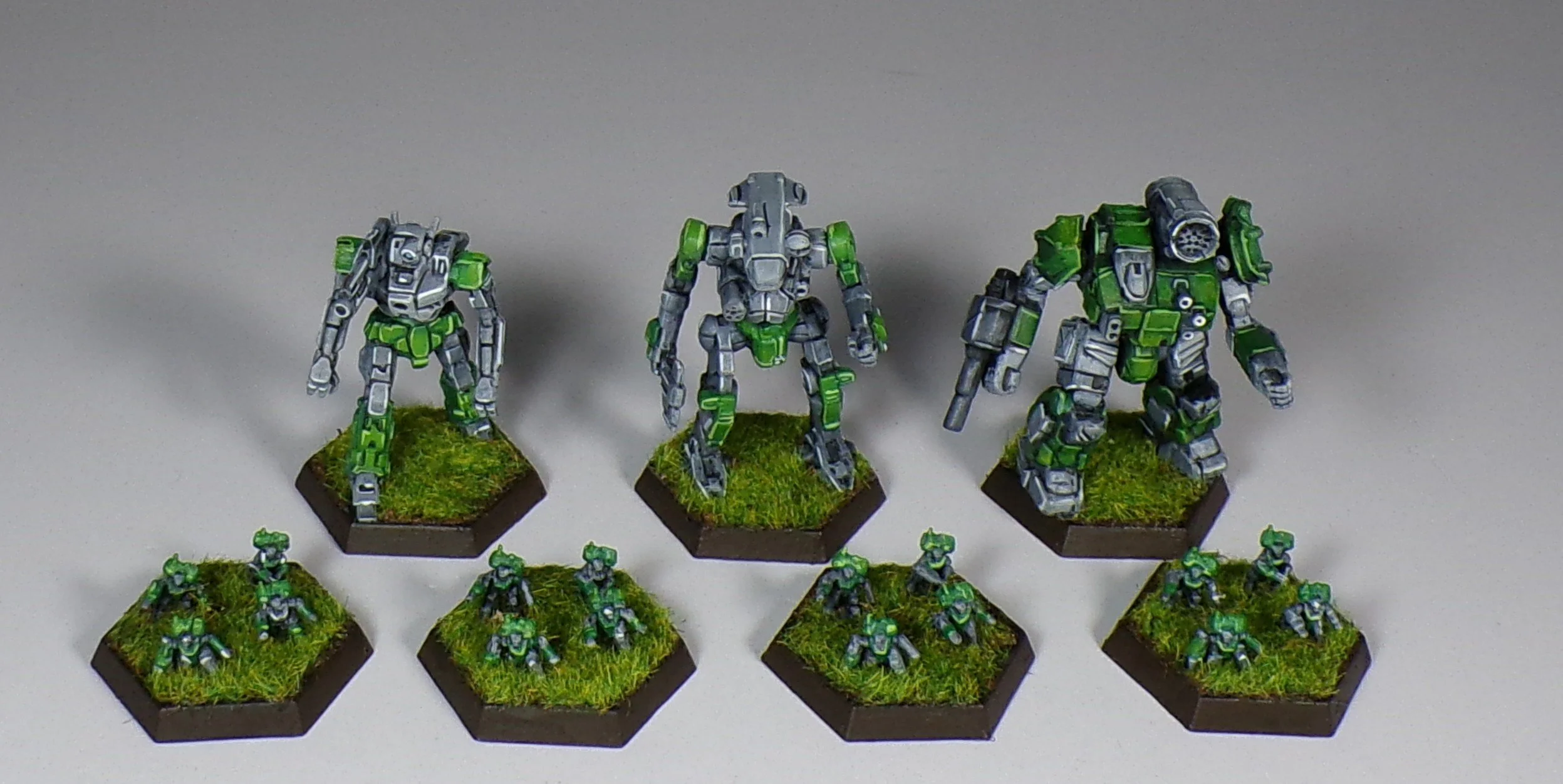 Battletech: Minis painted up in the Eridani Light Horse faction colors ...