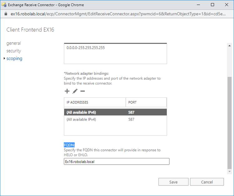 Einrichtung POP3, IMAP4 und SMTP auf Exchange 2016 — ESCde GmbH