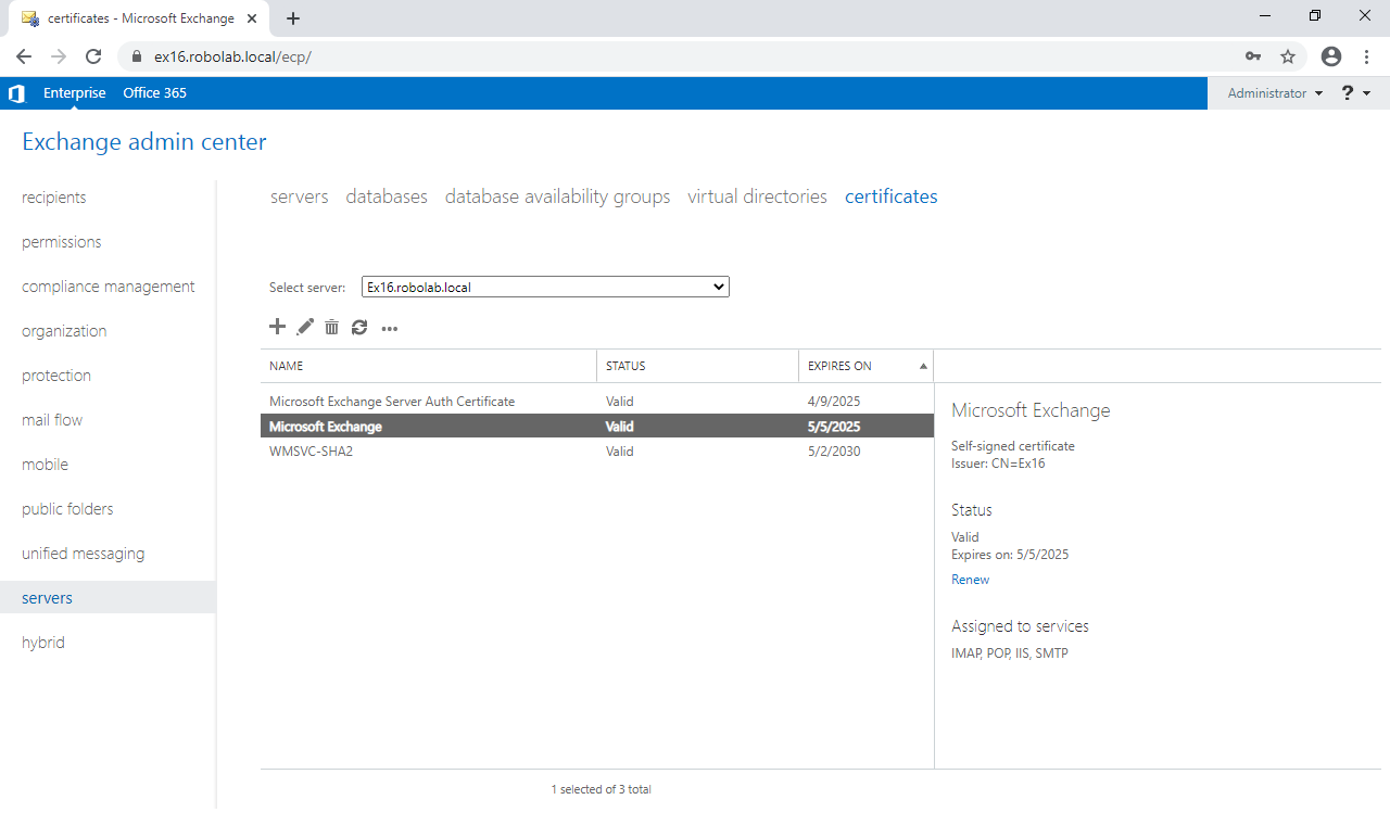 Einrichtung POP3, IMAP4 und SMTP auf Exchange 2016 — ESCde GmbH