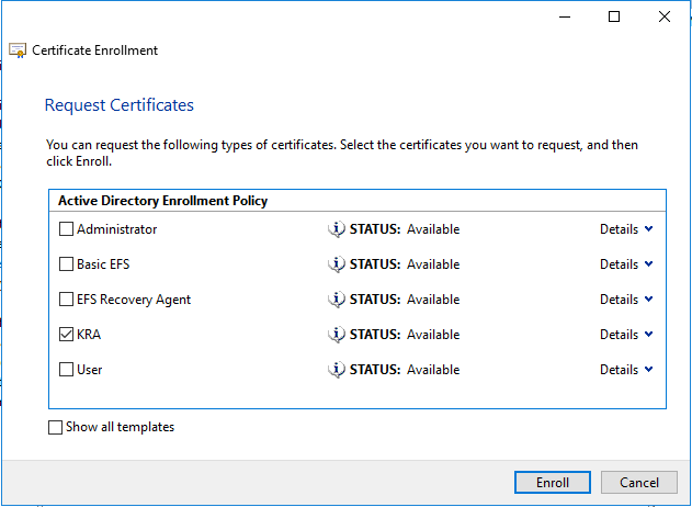 Key Recovery Agent erstellen und Zertifikate wiederherstellen — ESCde GmbH