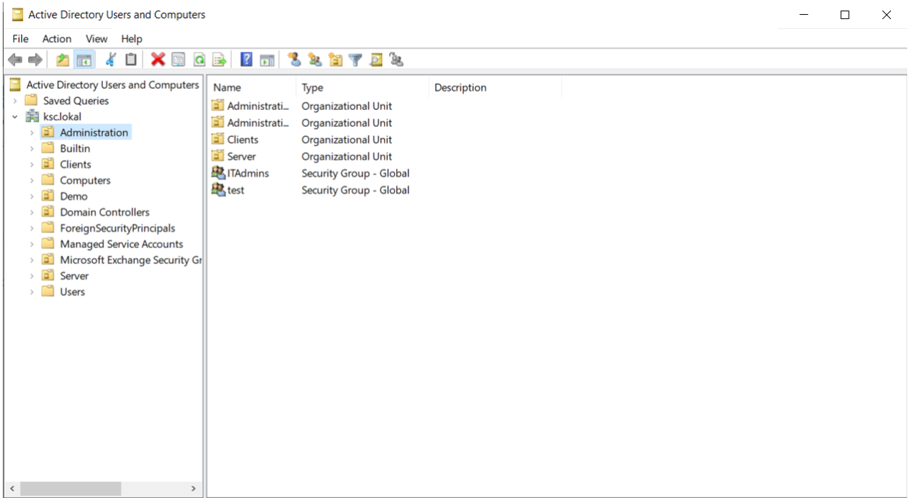 Delegierung von Berechtigungen in Active Directory und Aktivierung der Remote Server ...