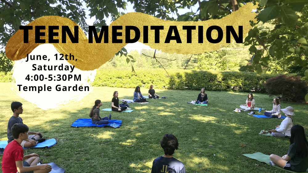 Teen Meditation in Temple Garden — Won Buddhism of North Carolina