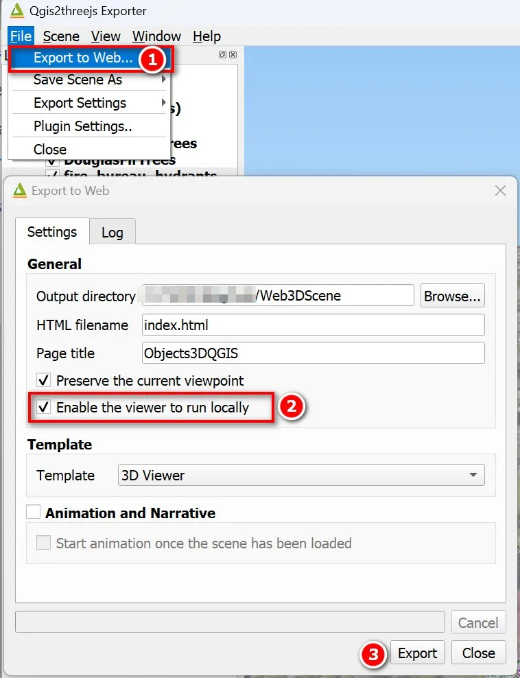 How to incorporate 3D models into a 3D Scene in QGIS using QGIS2threejs — open.gis.lab