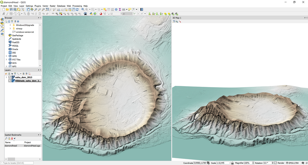 3D DEM Visualization in QGIS 3.0 — open.gis.lab