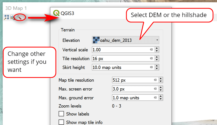 3D DEM Visualization in QGIS 3.0 — open.gis.lab
