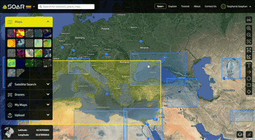 Exploring a Digital Atlas of Maps and Imagery on Soar.Earth — open.gis.lab