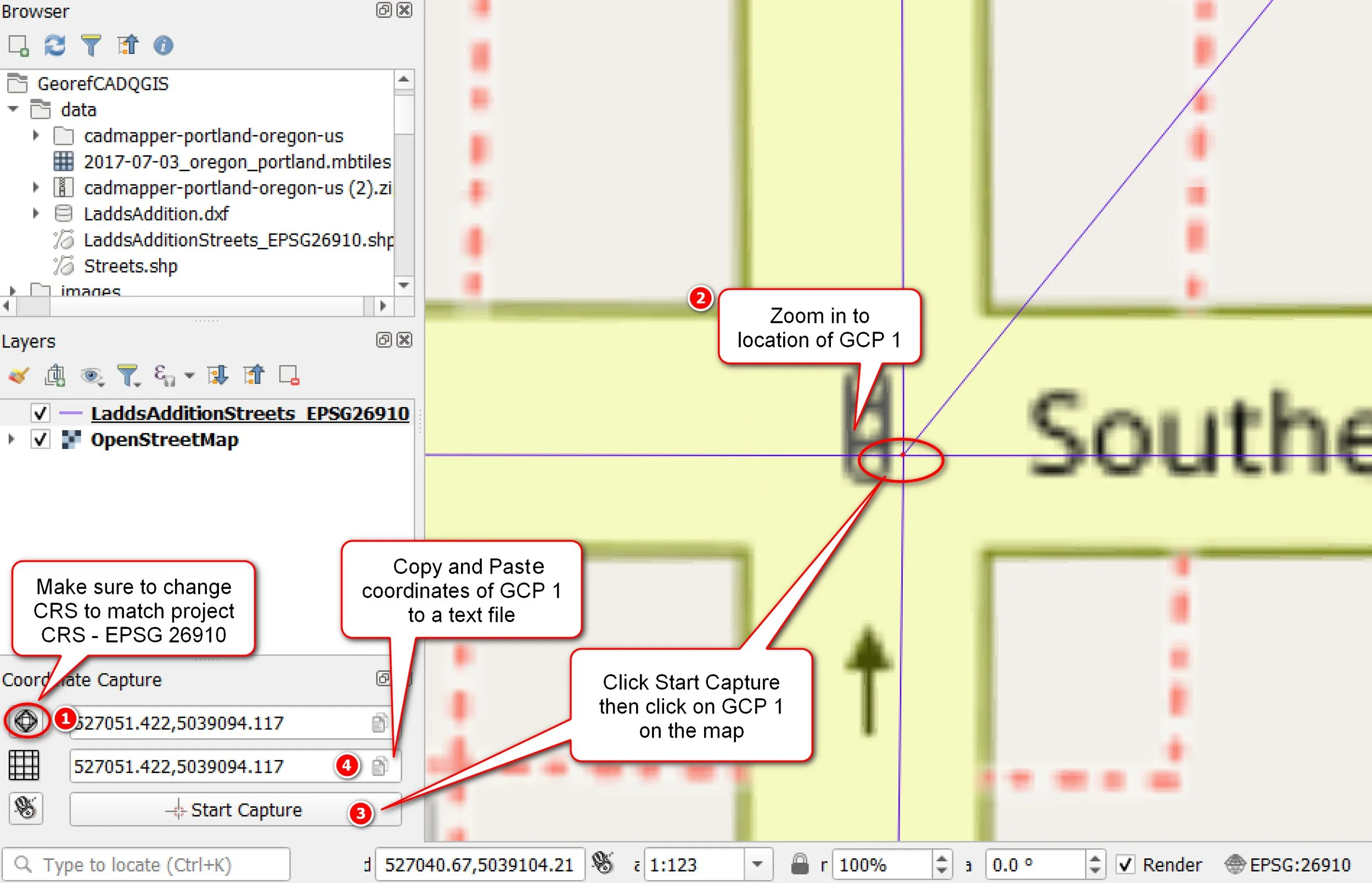 Georeferencing CAD DXF With QGIS — open.gis.lab