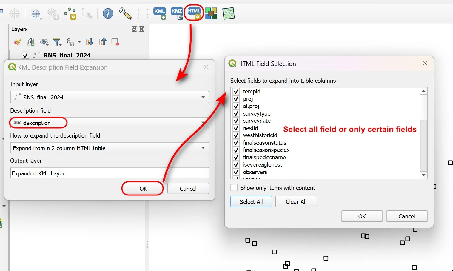 Converting Kmz With Html Popup Info To Gis Layer Attributes — Opengislab