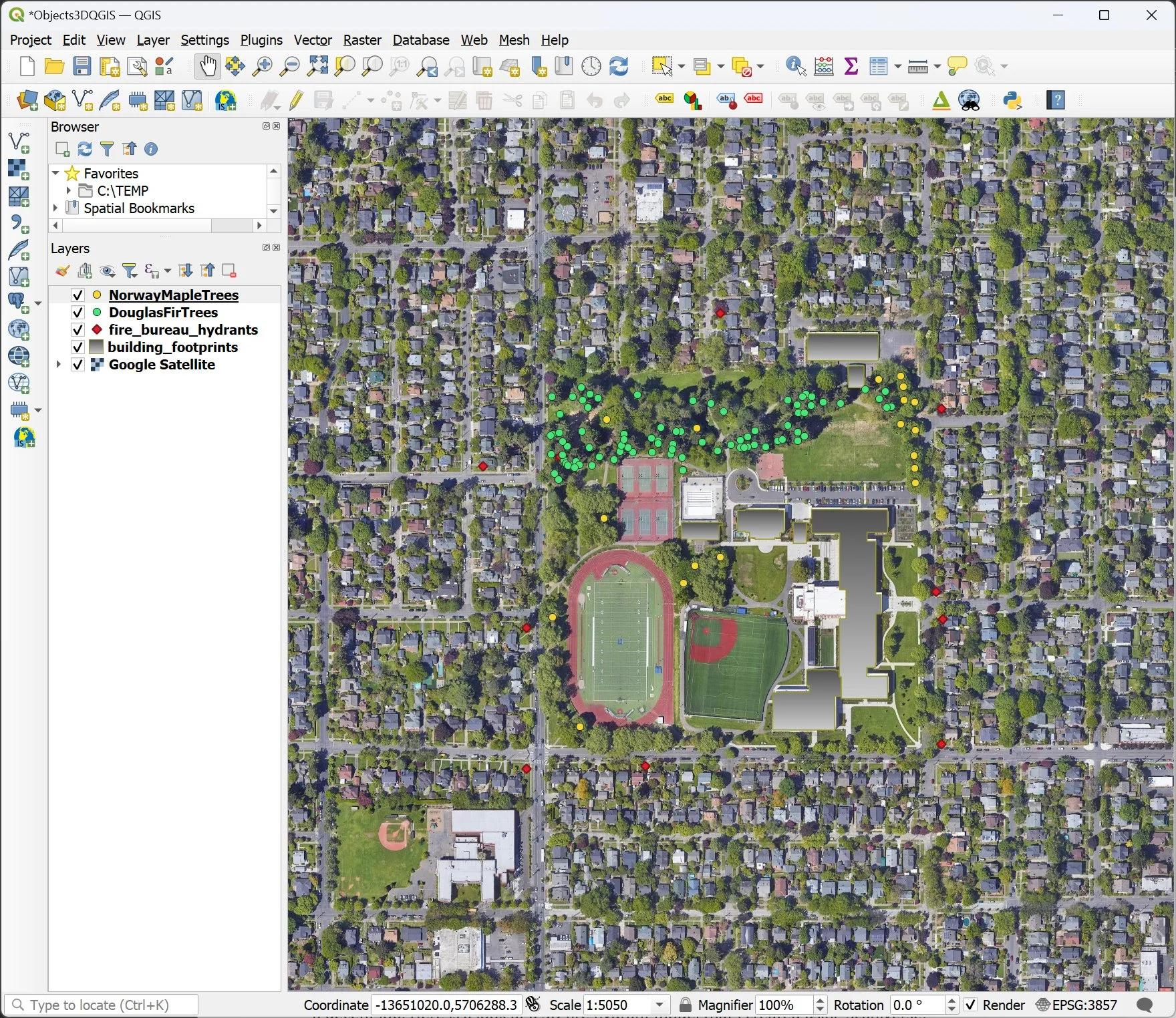 How to incorporate 3D models into a 3D Scene in QGIS using QGIS2threejs — open.gis.lab