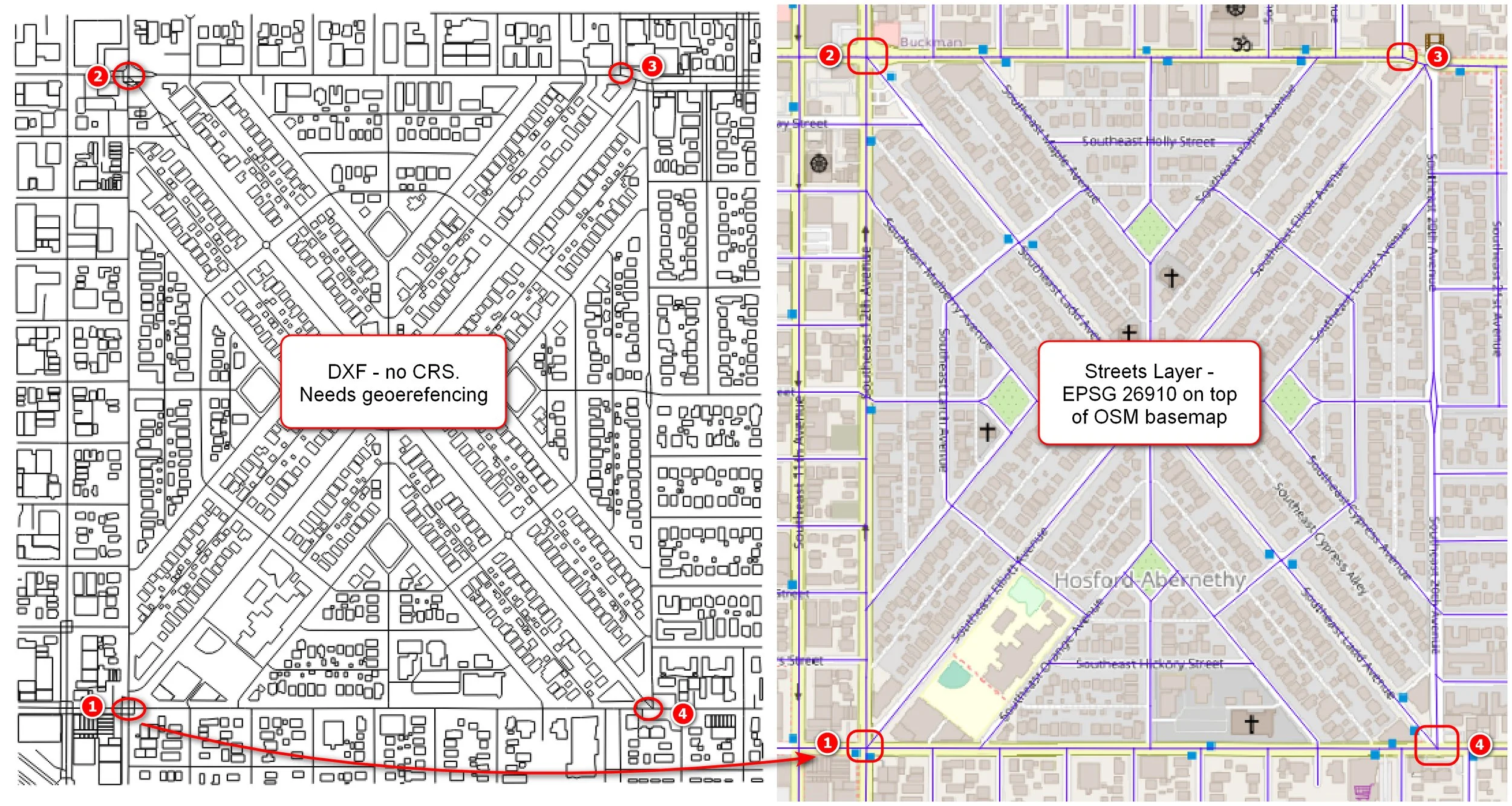 Georeferencing CAD DXF With QGIS — open.gis.lab