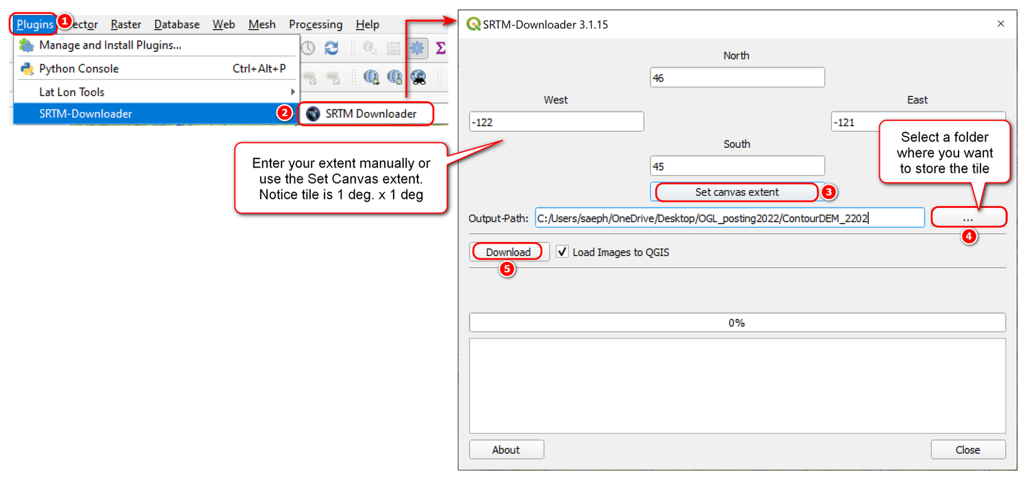 Creating Contours from DEM using QGIS — open.gis.lab