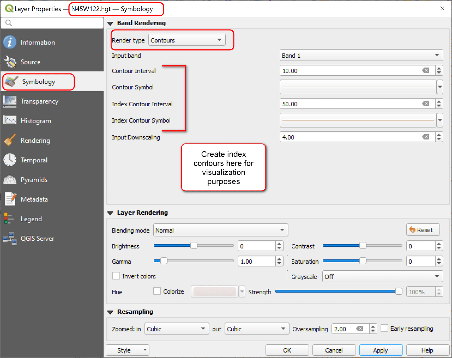 DEM and Contour Visualization in QGIS — open.gis.lab