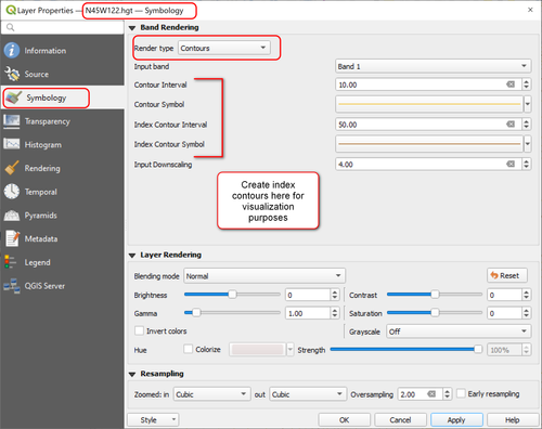 DEM and Contour Visualization in QGIS — open.gis.lab