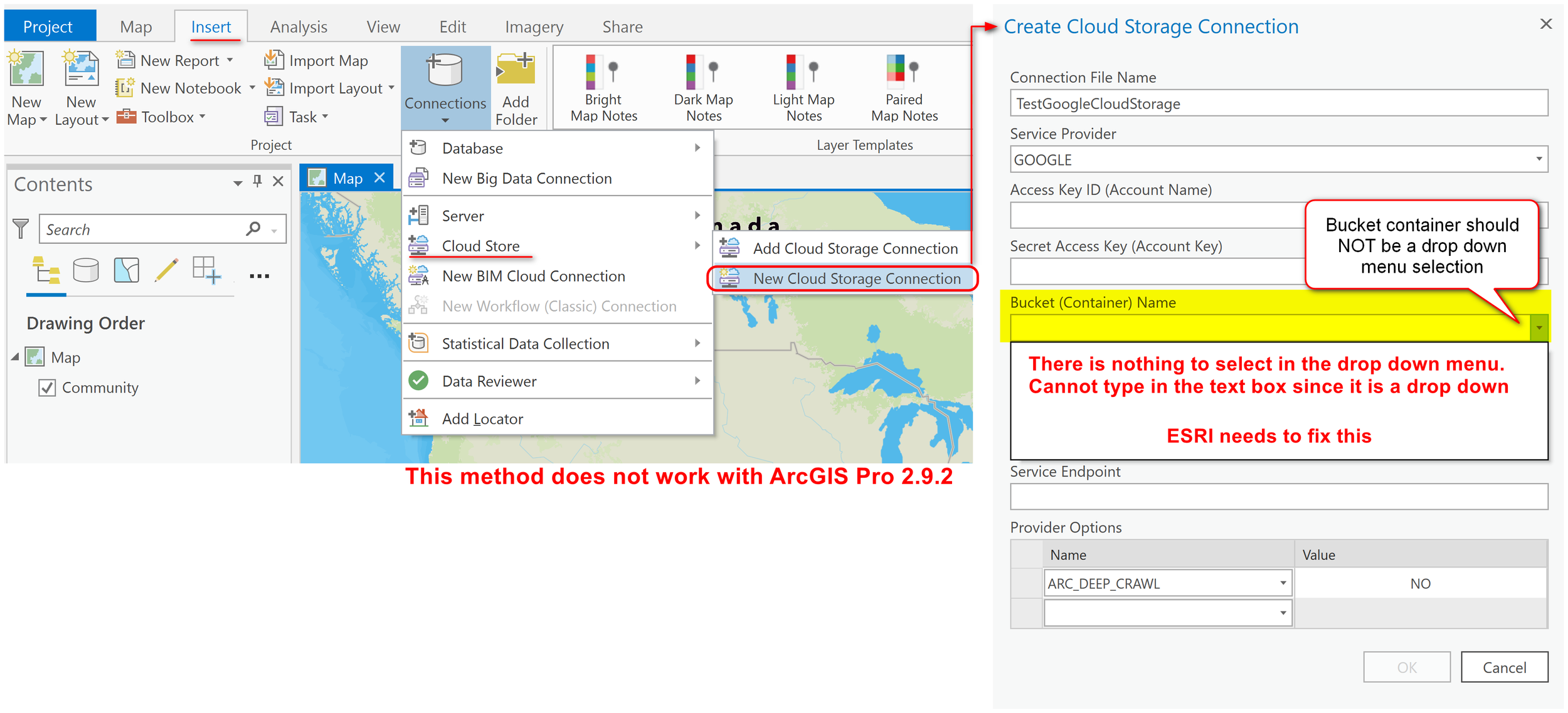 Connecting to Google Cloud Storage in ArcGIS Pro — open.gis.lab