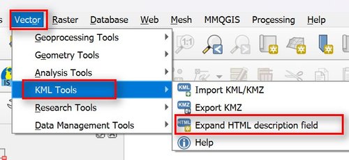Converting KMZ With HTML Popup Info to GIS Layer Attributes — open.gis.lab