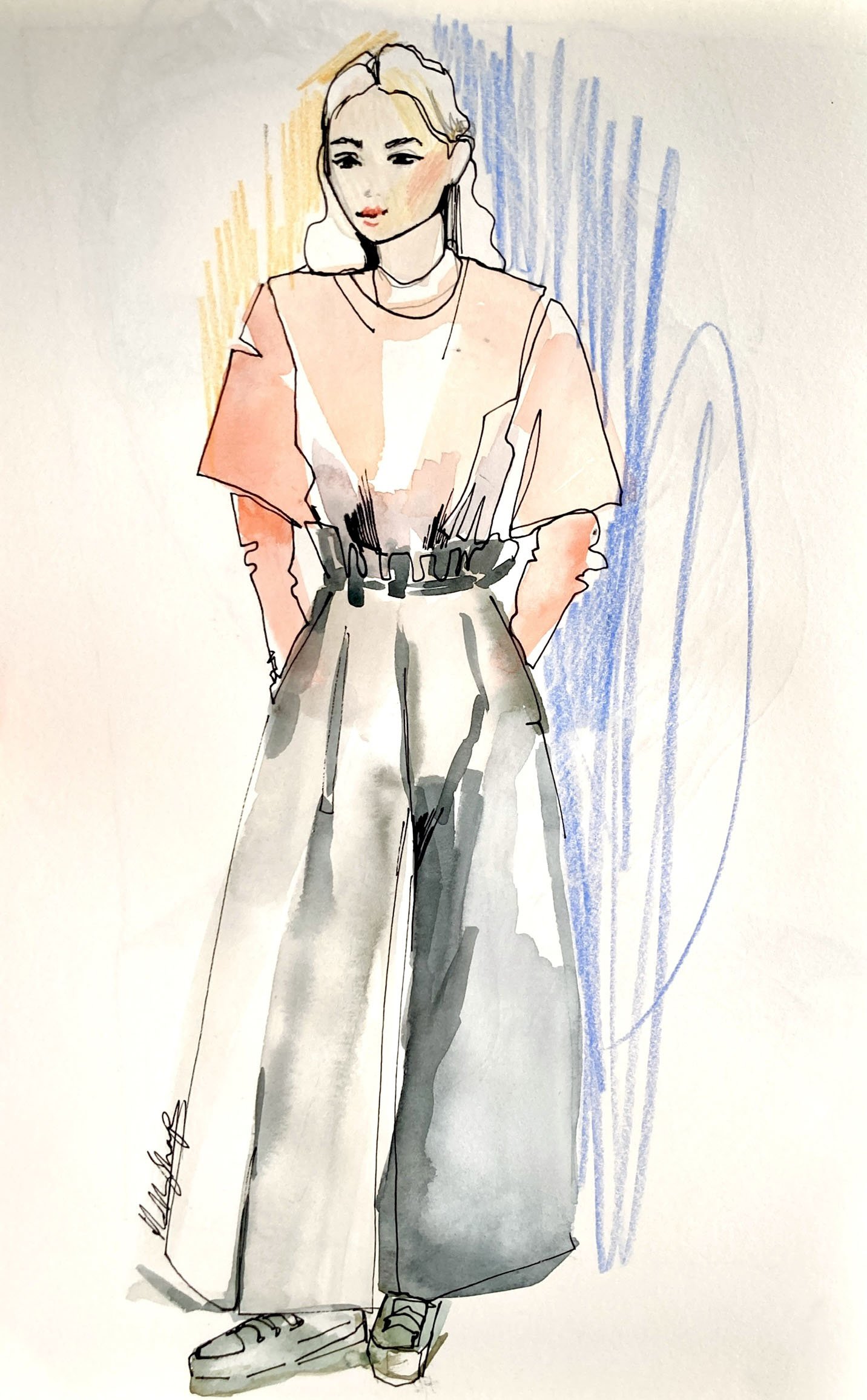 Illustrations created live at events by UK fashion illustrator, Holly ...