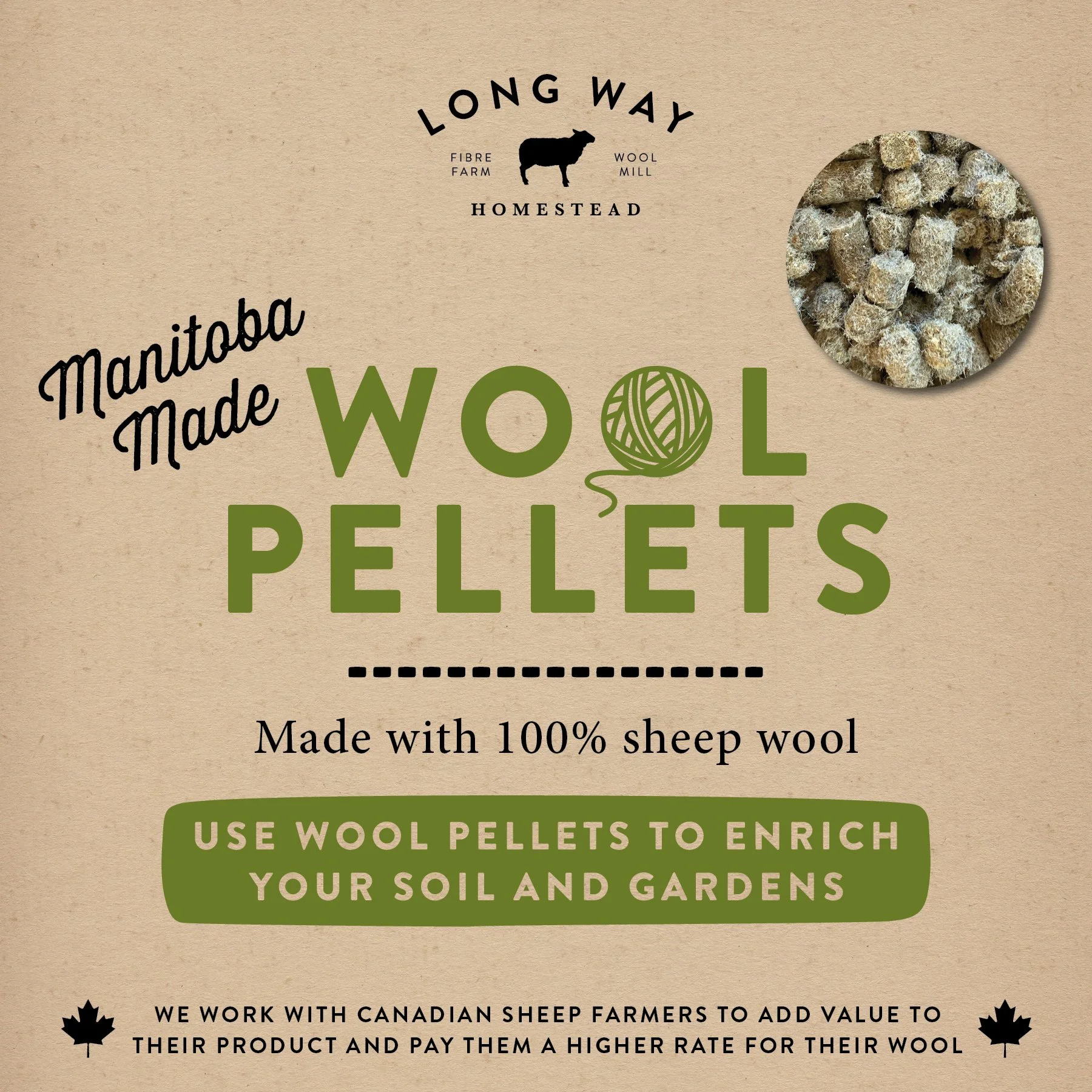 Canadian Wool Pellets — long way homestead