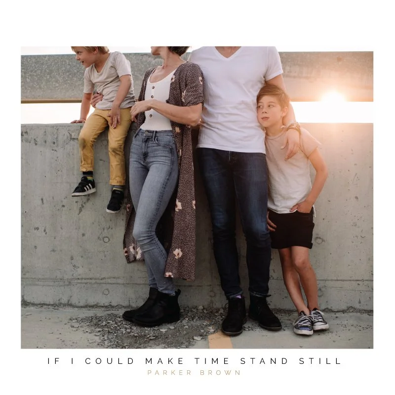 Parker Brown's merchandise. Album, shirts, and Stickers