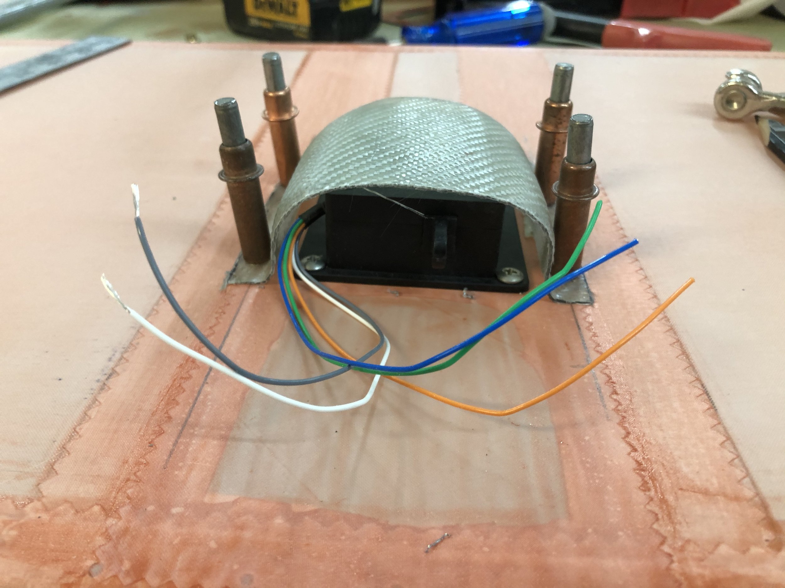 Ray Allen electric trim fiberglass servo cover — Wallen Aircraft LLC