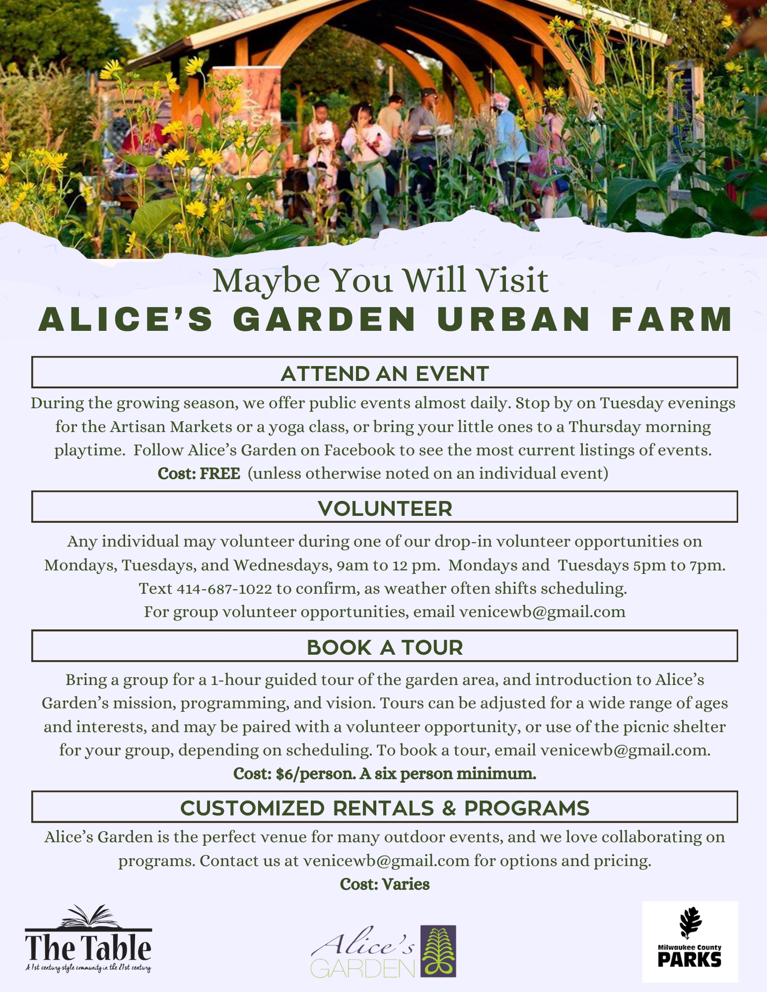 Volunteering — ALICE'S GARDEN URBAN FARM