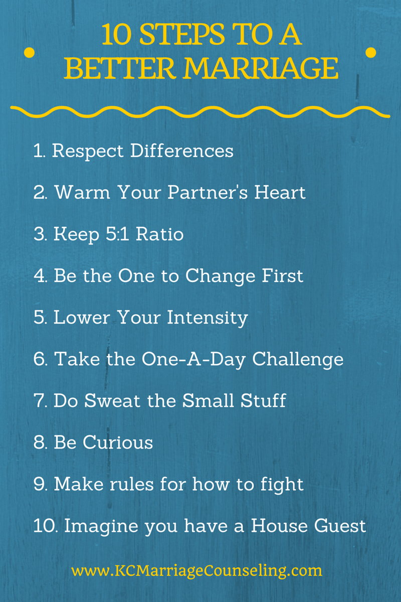 10 Simple Steps to a Better Marriage — Kansas City Marriage Counseling ...