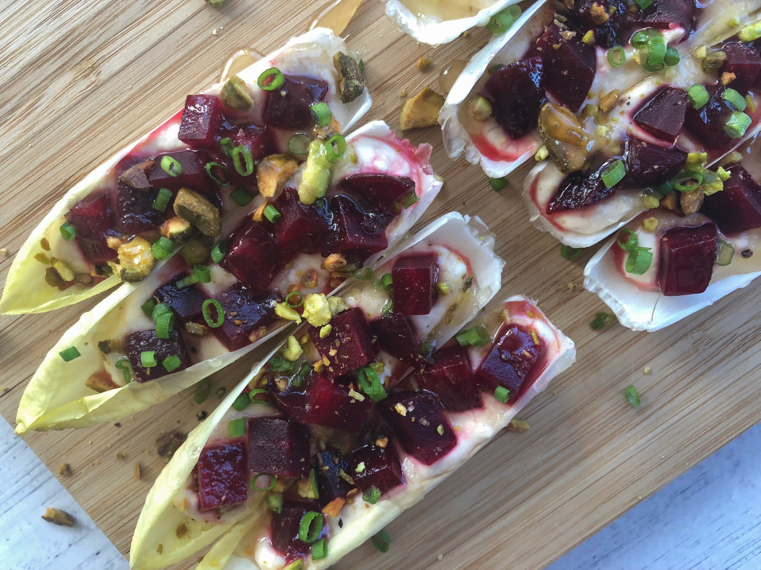 Goat Cheese & Beet Endive Boats — Happy Healthy Hayley
