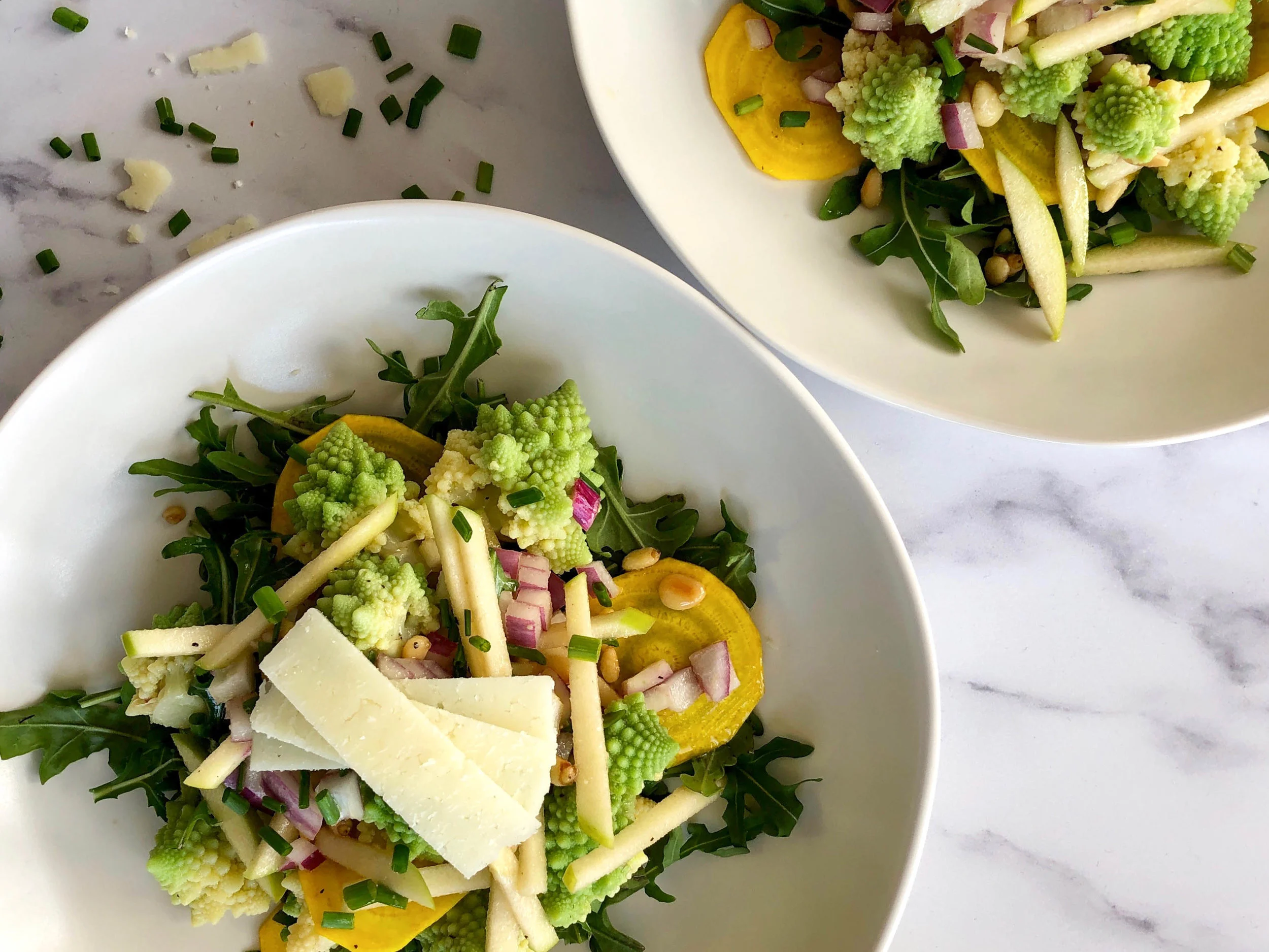 Blanched Romanesco Spring Salad — Happy Healthy Hayley
