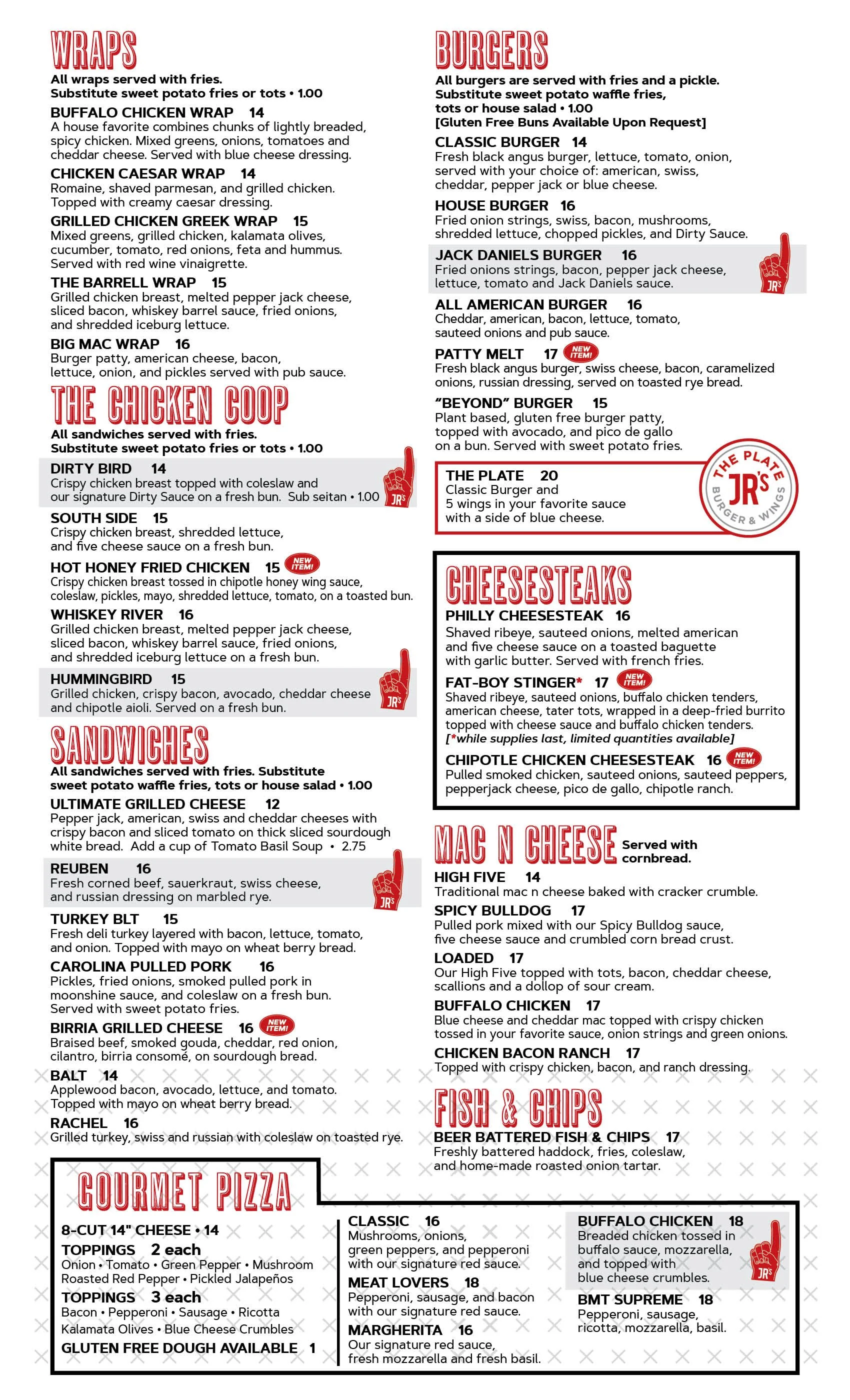 MENU — Junior's