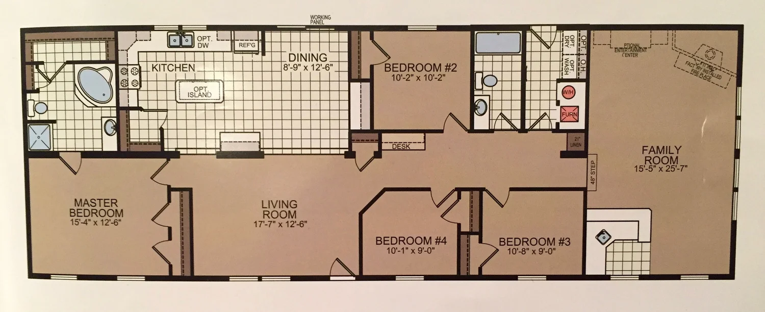 Double-Wide Floor Plan: 5 Bedrooms in 1600 Square Feet — Brooklyn ...