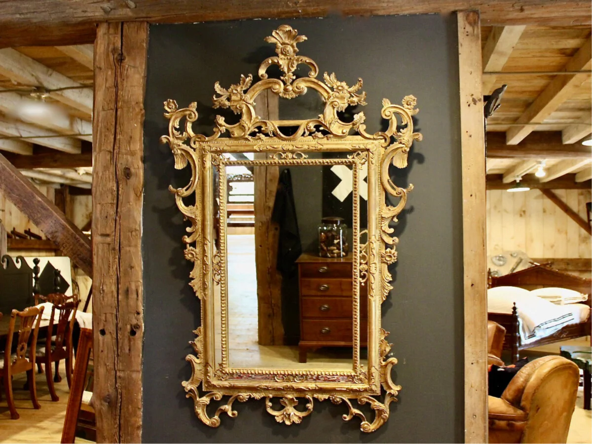 18th Century Chippendale Foliate Scroll Mirror, Giltwood — LEONARDS NEW ...