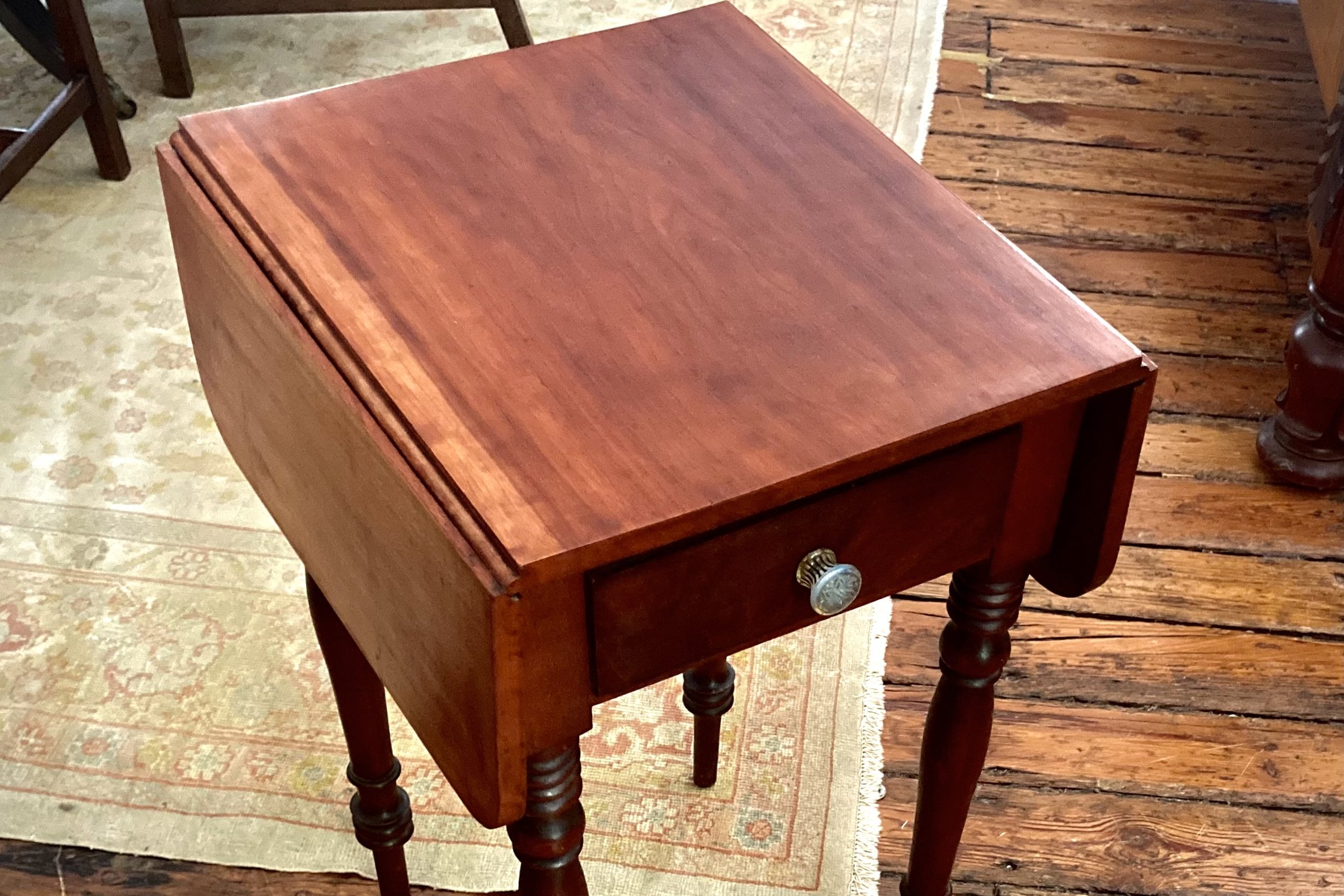 SKU: LA-253 Empire 1-Drawer Drop Leaf Stand in Cherry, Circa 1830 ...