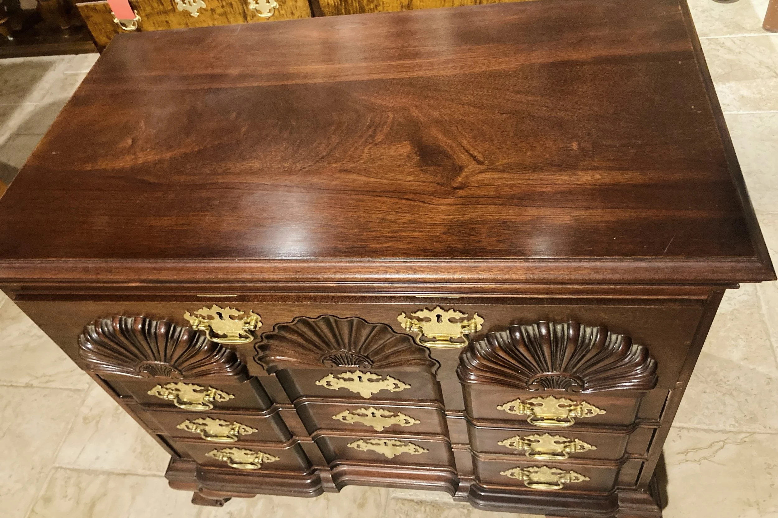 Custom Chippendale Style Block Front 4 Drawer Chest in Mahogany ...