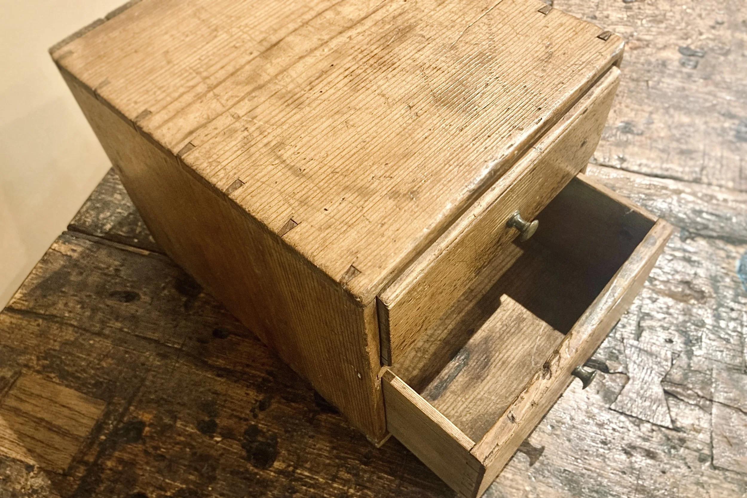 SKU: SA061322C Spice Box in Oak, 2 Drawer Dovetail Construction ...