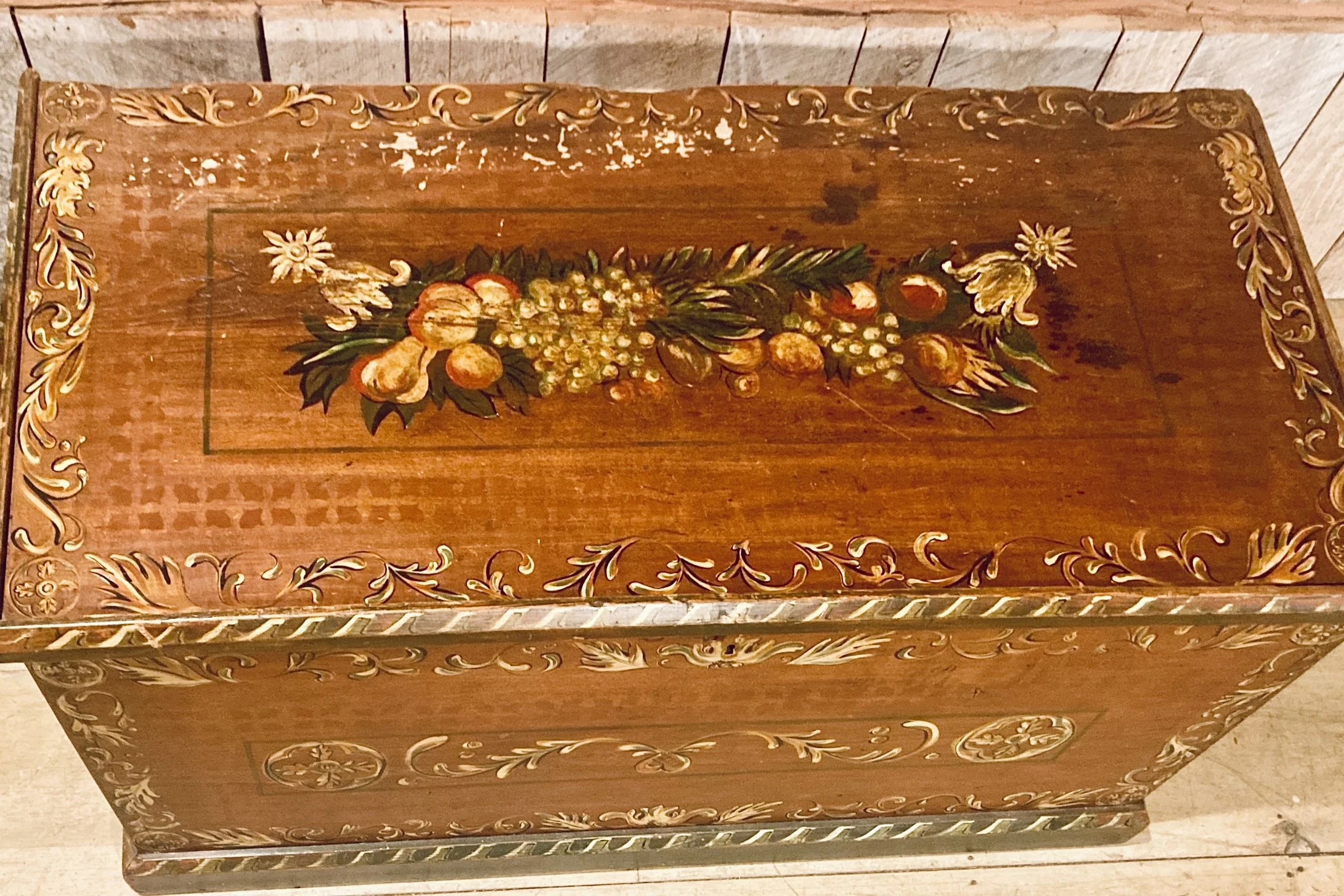 SKU: MM041417E Painted Dowry Chest with Ditty Box, 19th Century ...