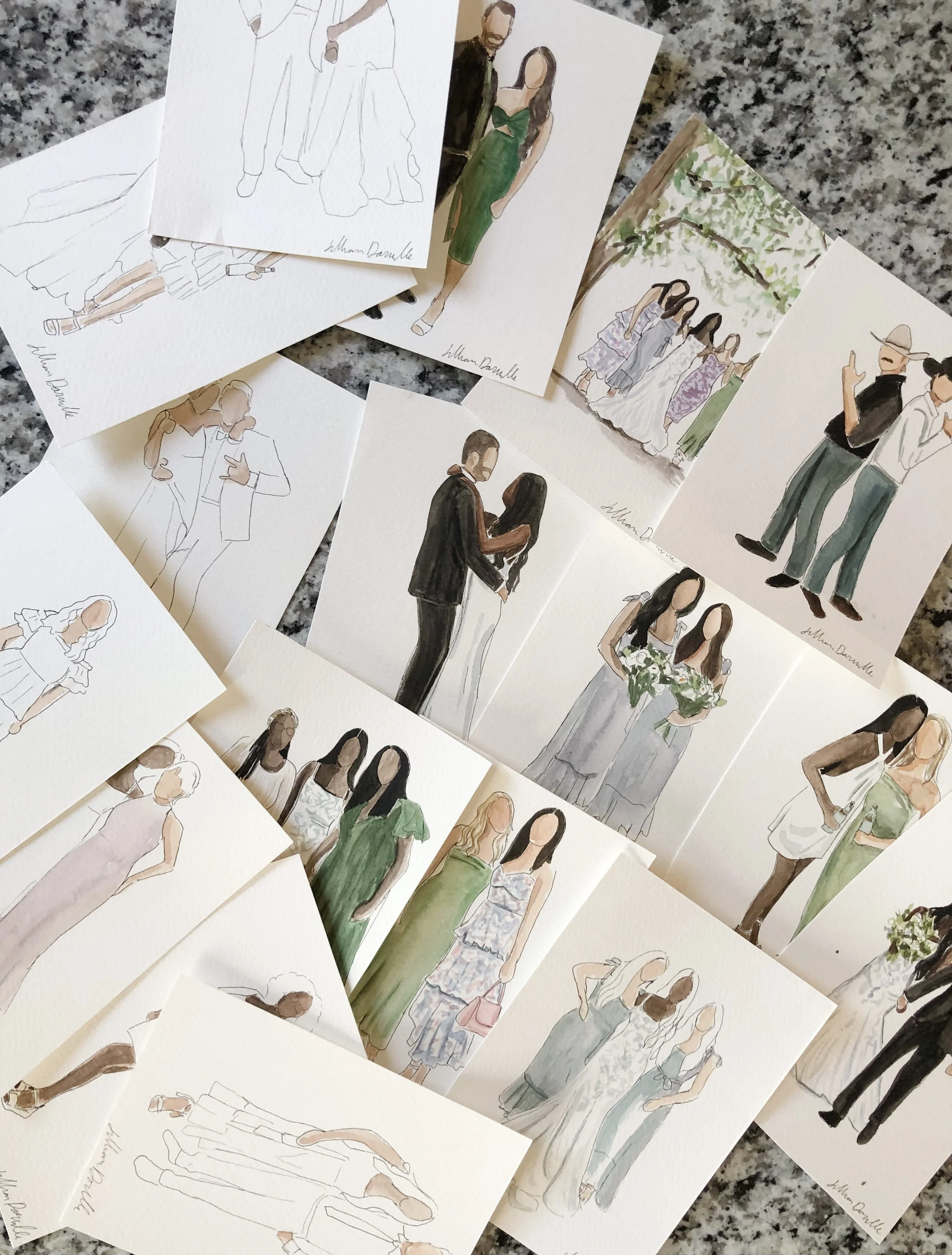 WEDDING GUEST PORTRAITS — Jillian Darville Art