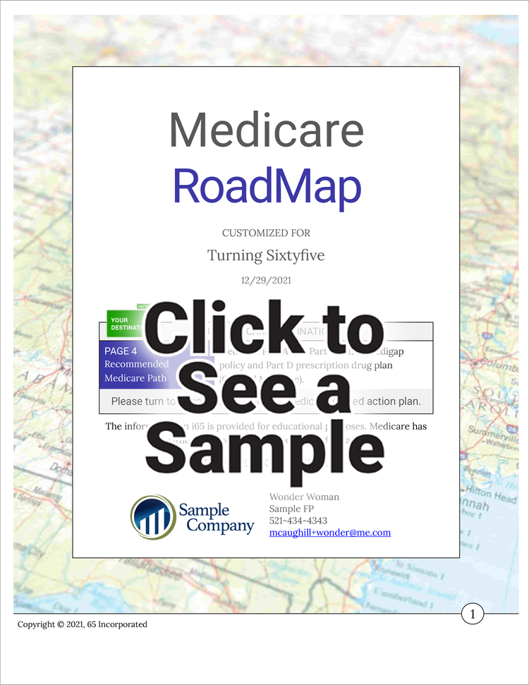 Medicare RoadMap — i65 Medicare Guidance Software for Advisory Professionals