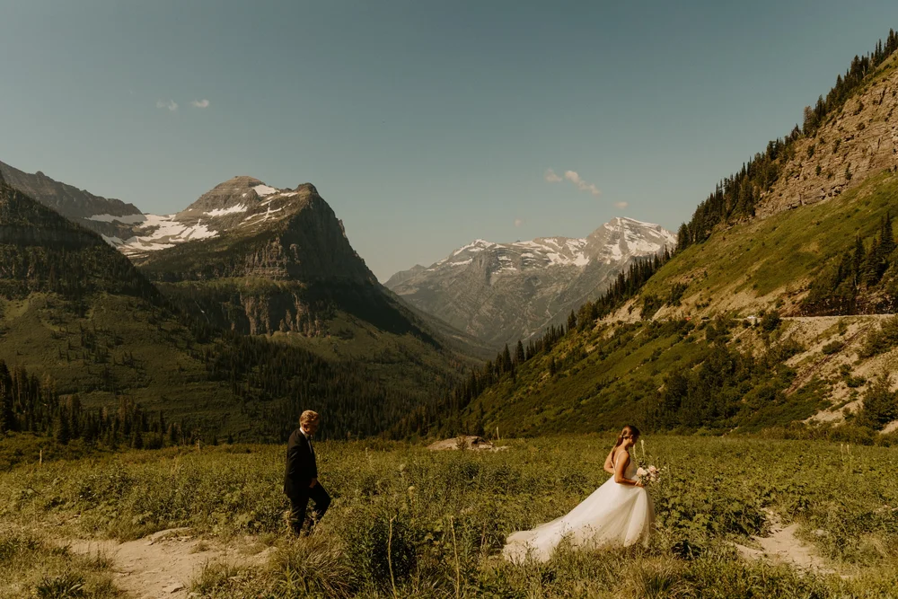 Stunning sunrise elopement at Sun Point in Glacier National Park ...