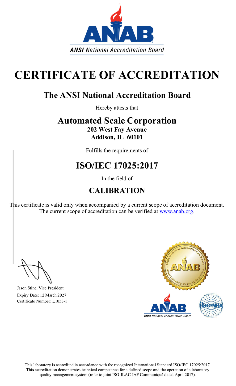 Certified Registered Scale Repair Service Company - Automated Scale Co.