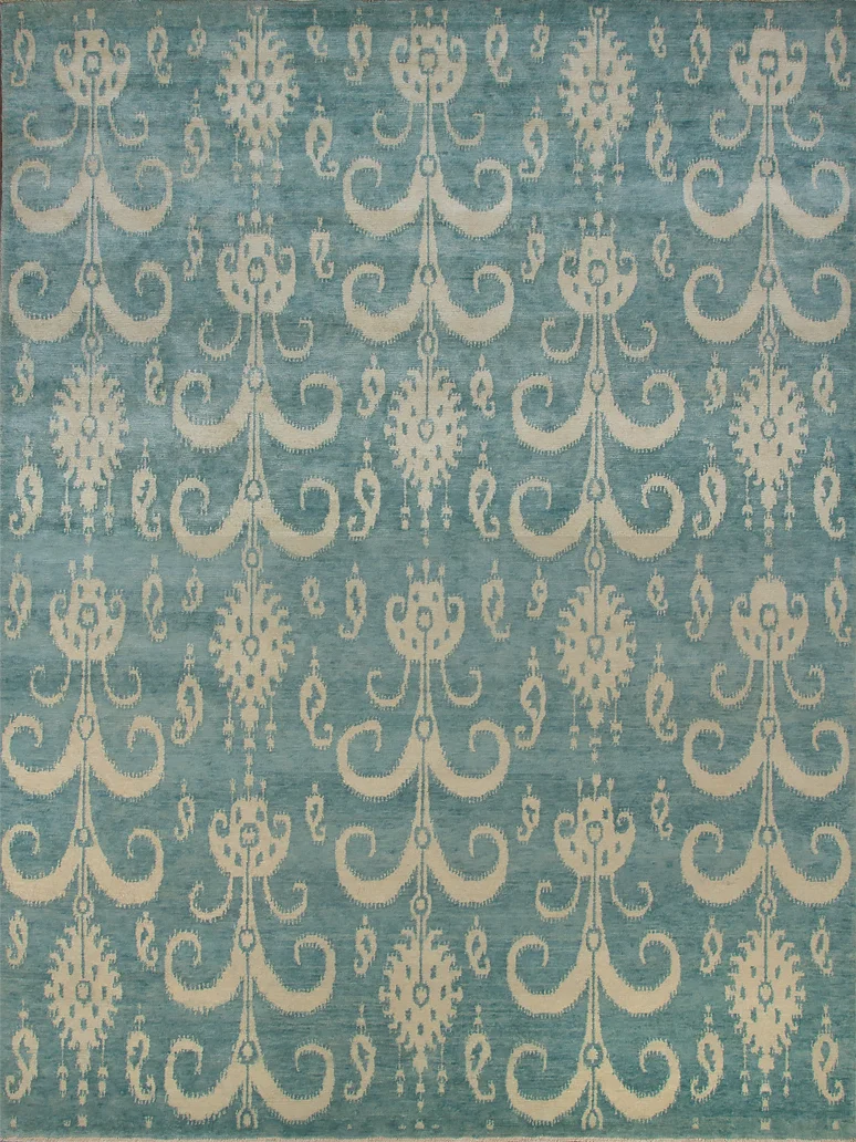 Ikat Pile Rug IT204B — Decorative Hand knotted Area Rugs | Custom Rugs ...