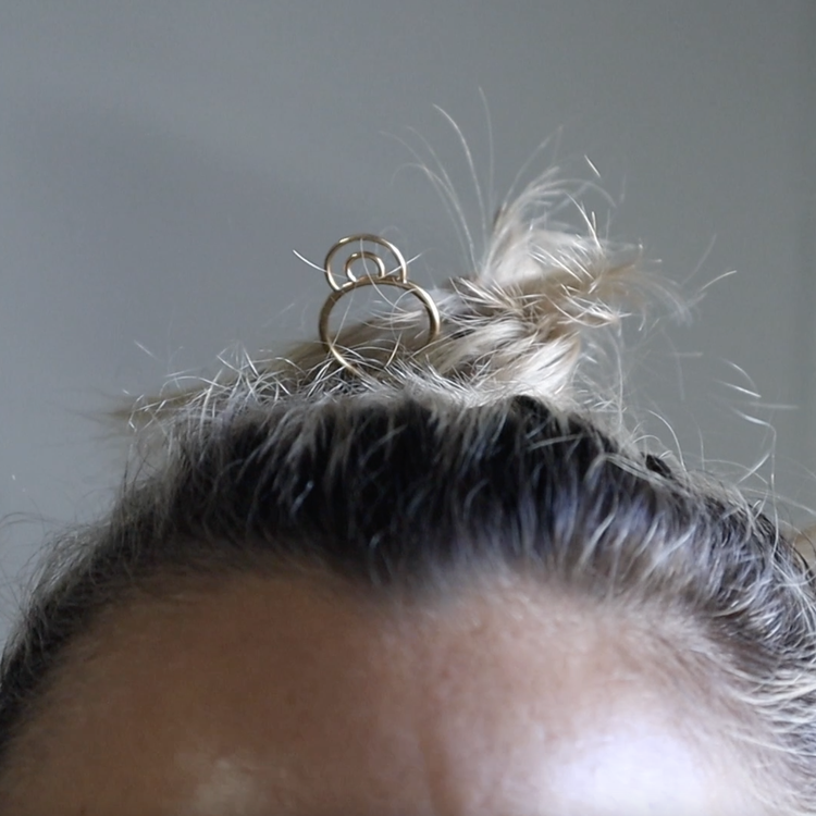 Half-up Bun with the Nouveau Pin — Sophie Kissin Jewelry